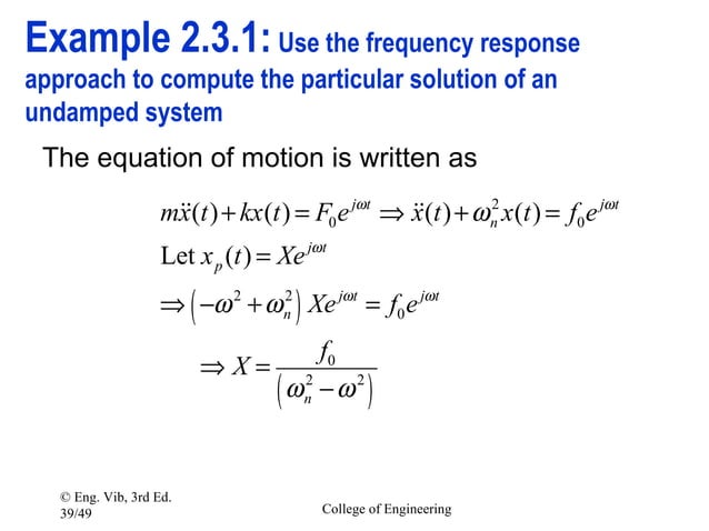 Dynamic response to harmonic excitation | PPT
