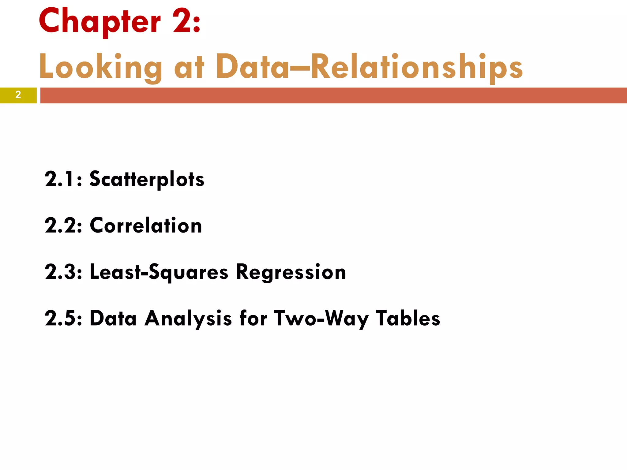 Chapter 2 part1-Scatterplots | PPT