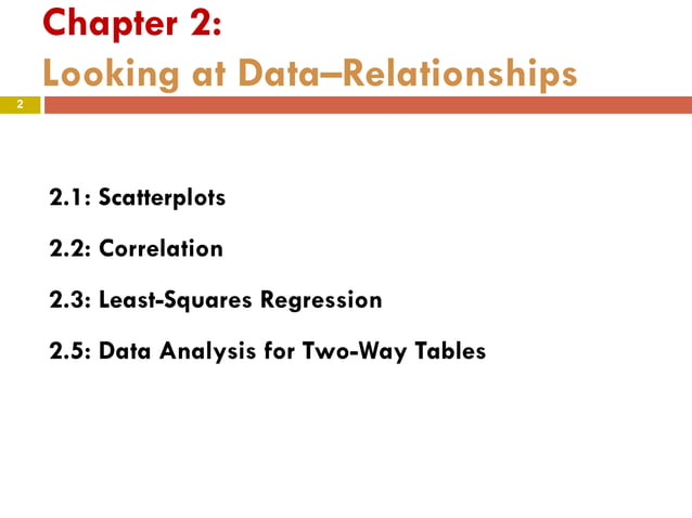 Chapter 2 part1-Scatterplots | PPT
