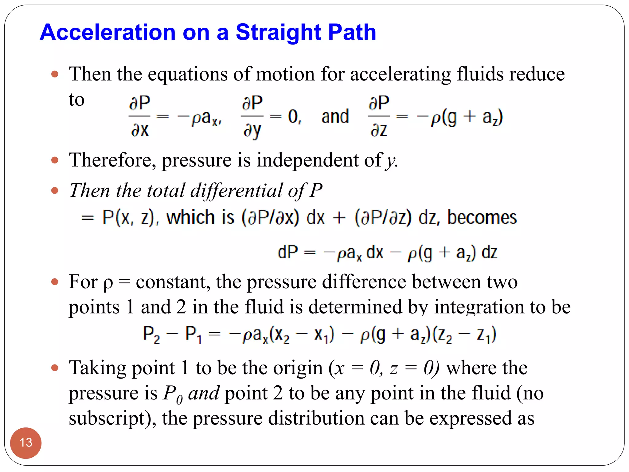 Fluid Mechanics Chapter 2 Part II. Fluids in rigid-body motion | PDF