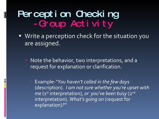 Chapter 2 Perception, The Self, And | PPT