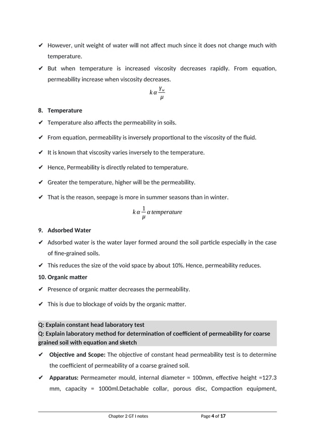 Chapter 2-permeability-1- presentation and question answer | DOCX