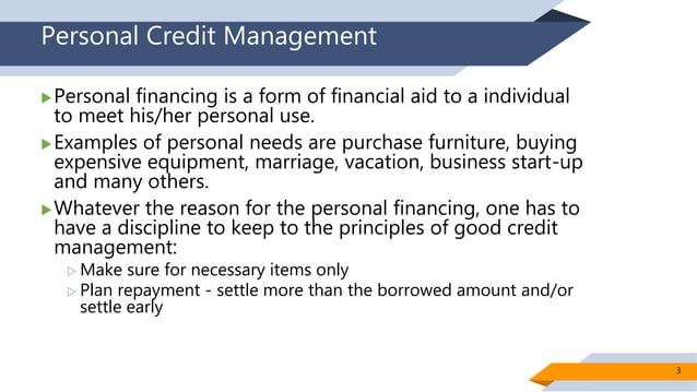 Chapter 2 Personal Credit Management | PPTX
