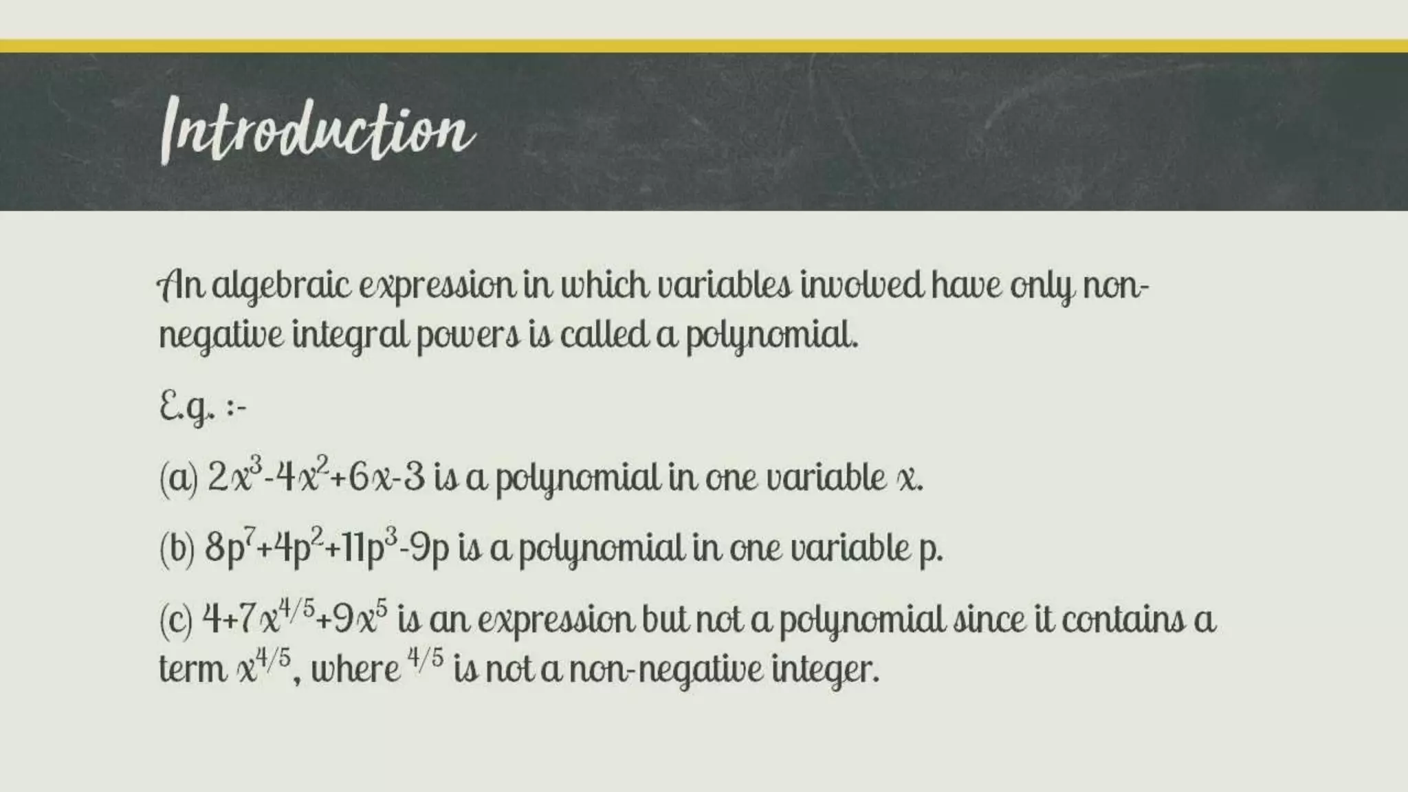 Polynomials - Maths Presentation | PPTX