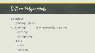 Polynomials - Maths Presentation | PPTX