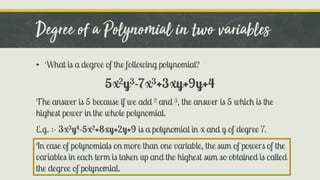 Polynomials - Maths Presentation | PPTX