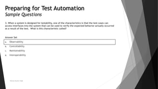 Chapter 2 - Preparing for Test Automation | PPT