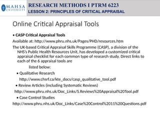 CHAPTER 2 - PRINCIPLES OF CRITICAL APPRAISAL (2).pptx