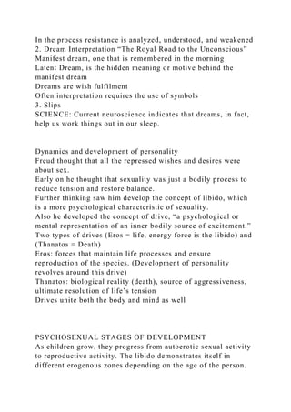 Chapter 2 - psychoanalysisSigmund FreudBorn 1856 – Wha.docx | Mental ...