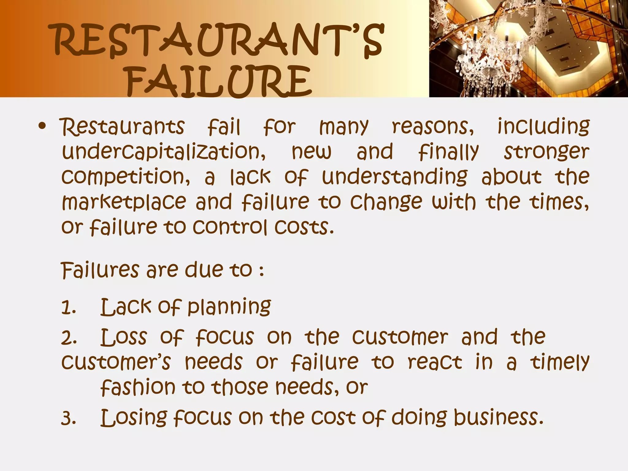 RESTAURANT MANAGEMENT OPERATION | PPT