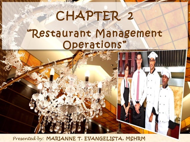 RESTAURANT MANAGEMENT OPERATION | PPT | Dining Out | Food & Drink