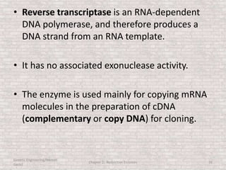 Chapter 2 restriction enzymes | PPTX