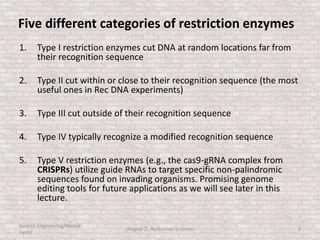 Chapter 2 restriction enzymes | PPTX