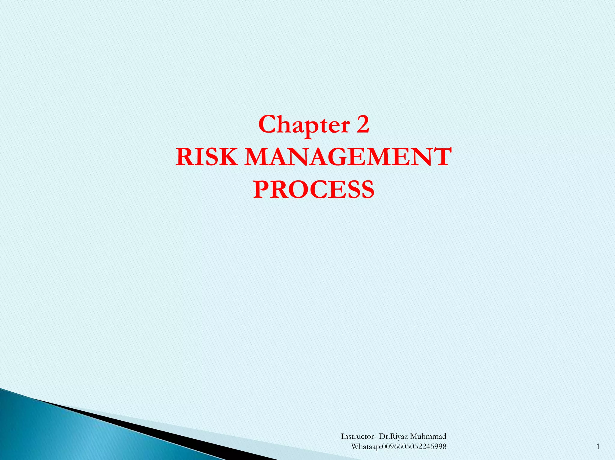 Chapter2 risk management process | PPTX