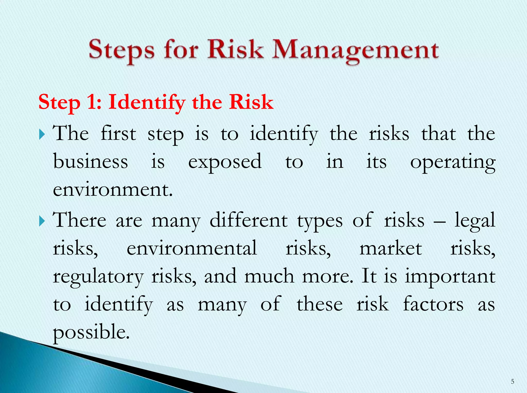 Chapter2 risk management process | PPTX