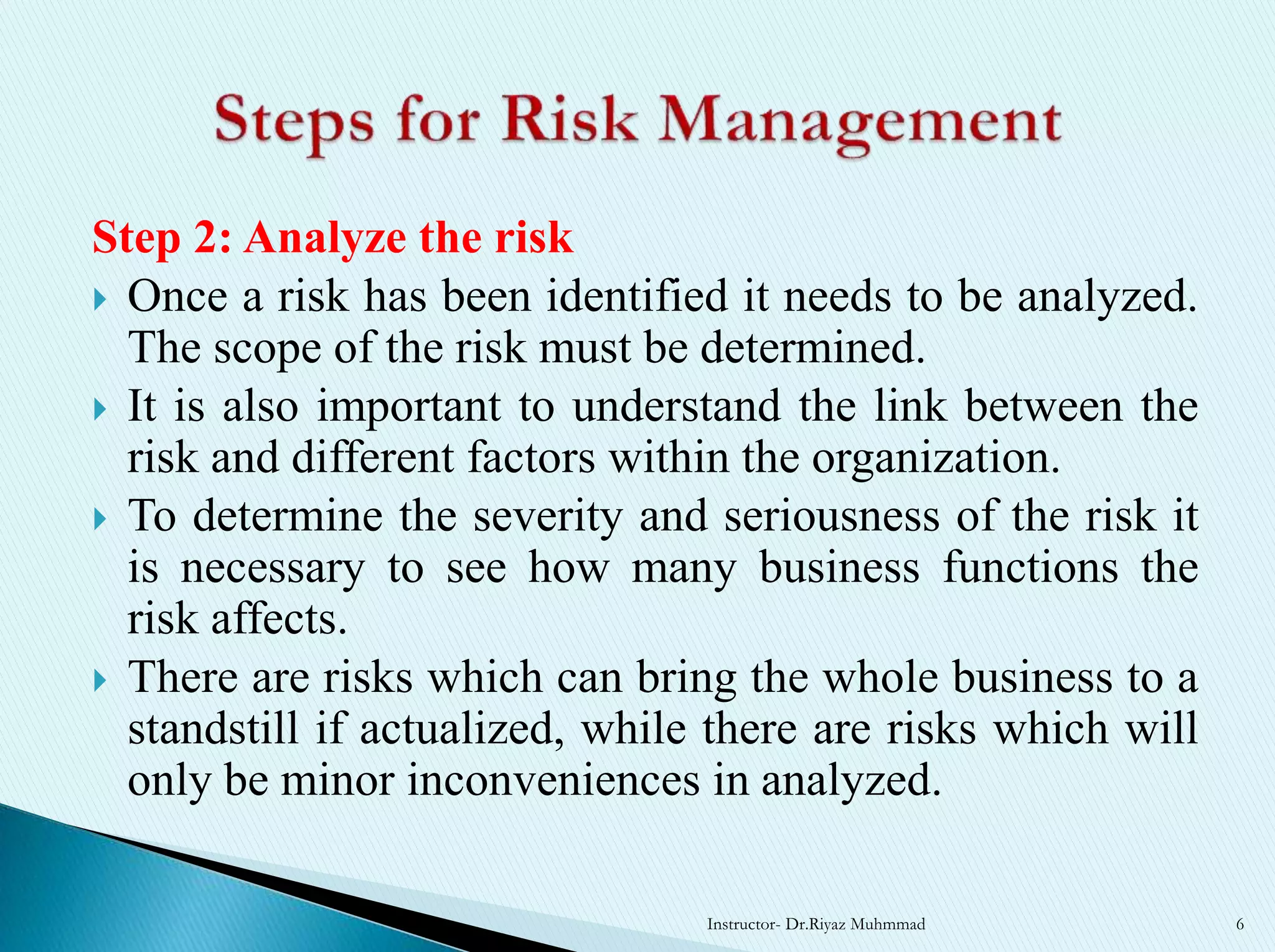 Chapter2 risk management process | PPTX