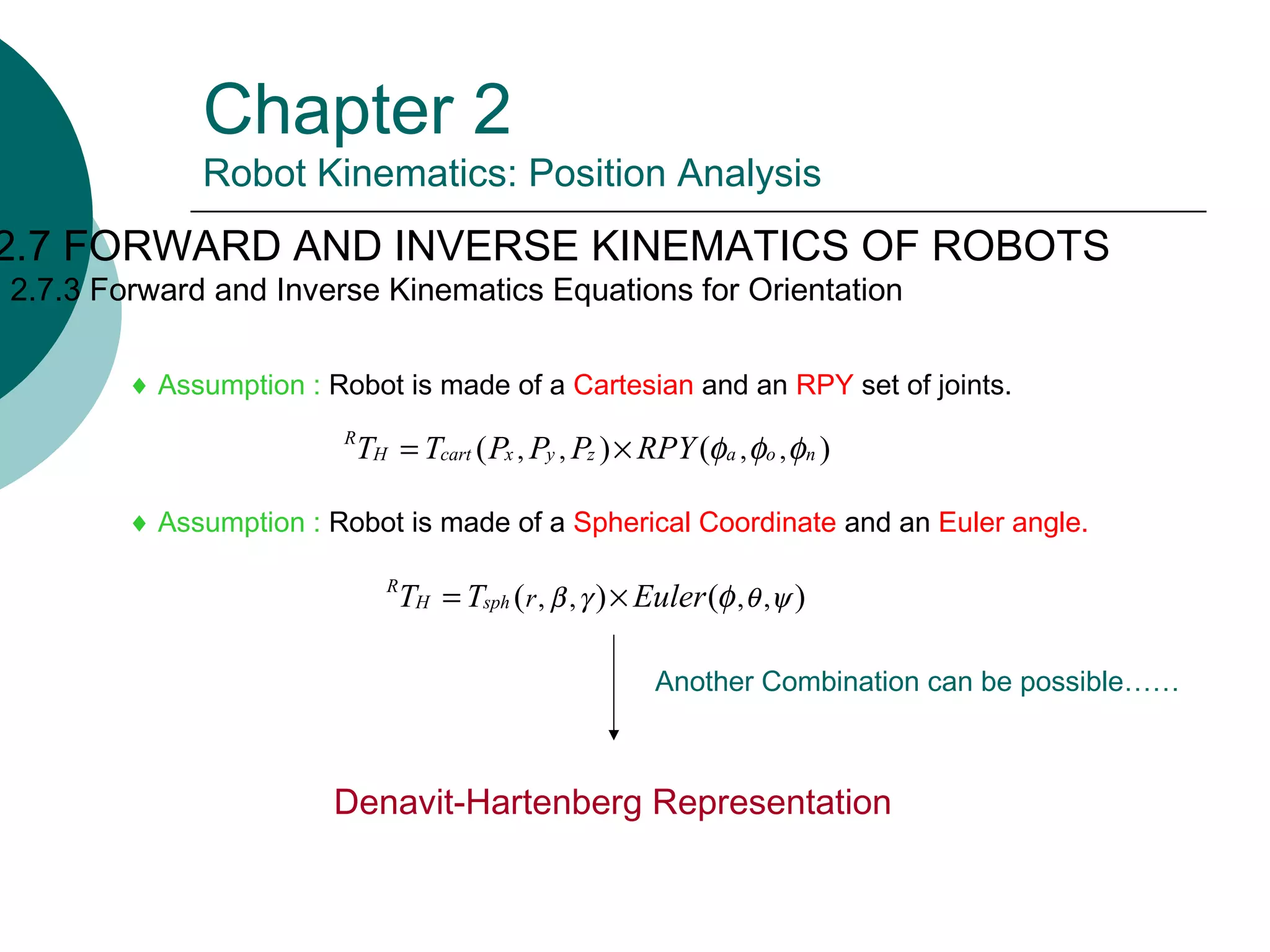 Chapter 2 robot kinematics | PPT