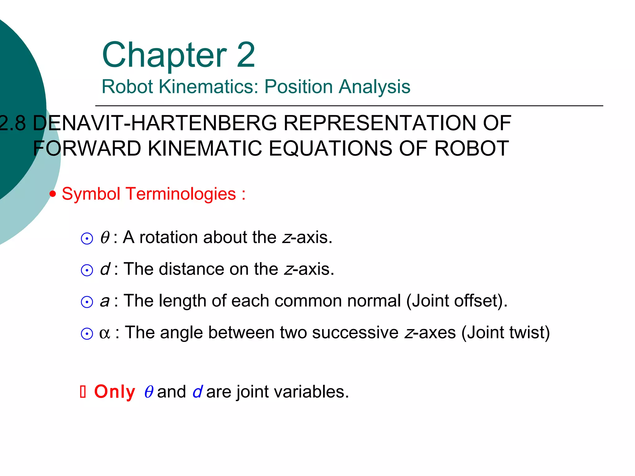 Chapter 2 robot kinematics | PPT