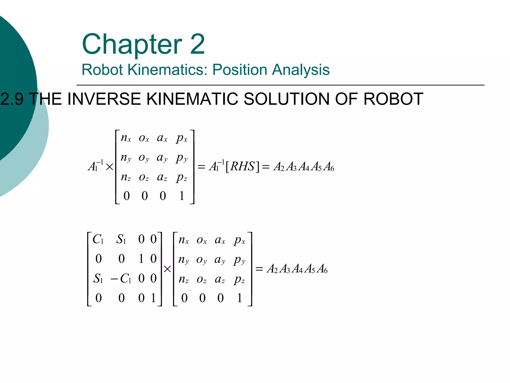 Chapter 2 robot kinematics | PPT
