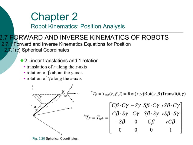 Chapter 2 robot kinematics | PPT | Physics | Science