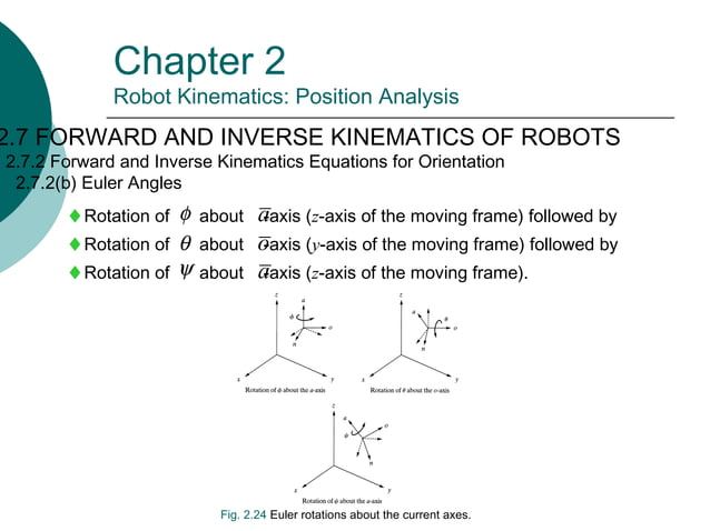 Chapter 2 robot kinematics | PPT | Physics | Science