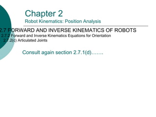 Chapter 2 robot kinematics | PPT