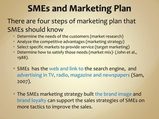 Chapter 2 sales and marketing strategy of sm es | PPTX