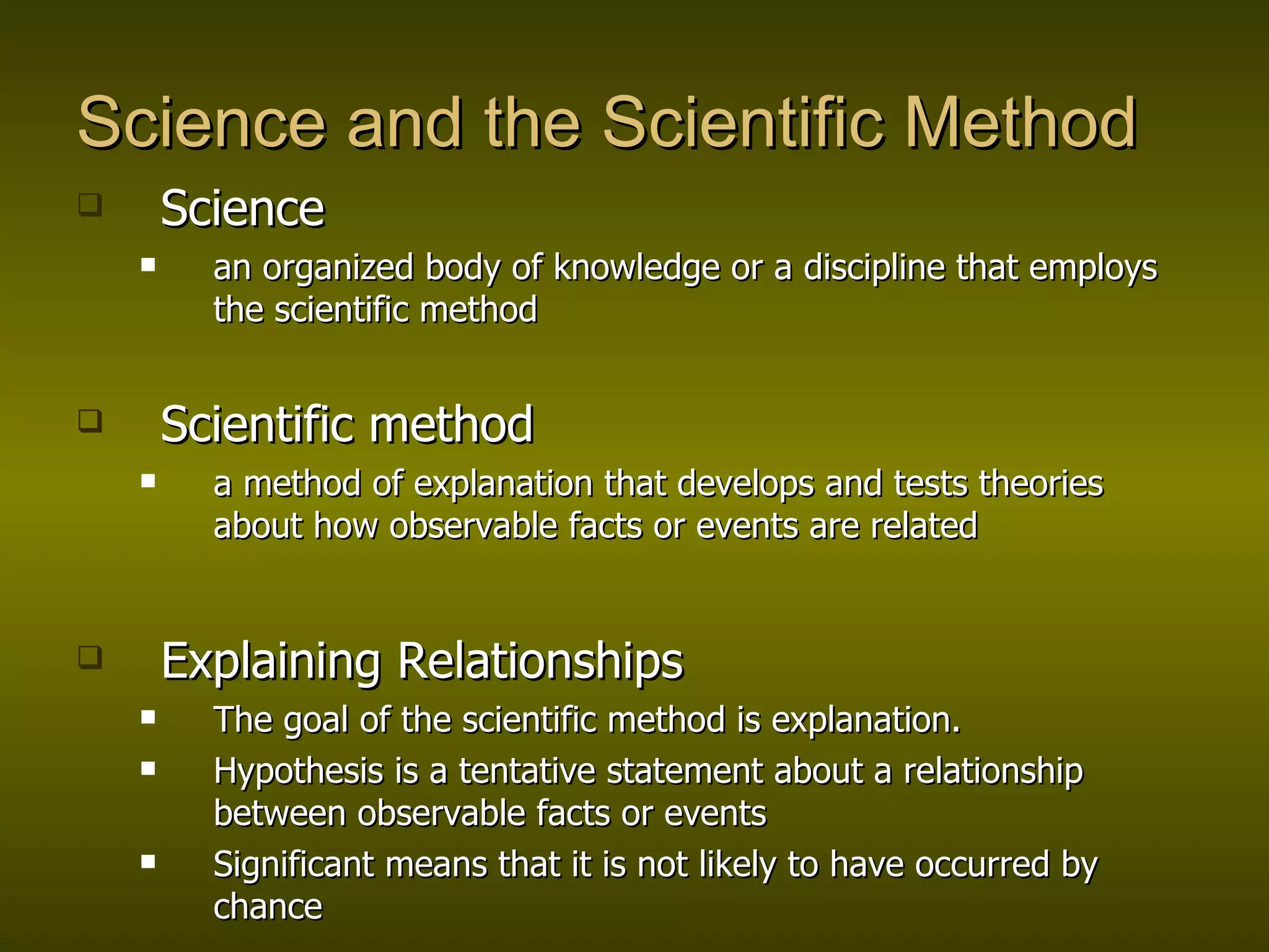 Chapter 2 Social Sciences Andthe Scientific Method | PPT