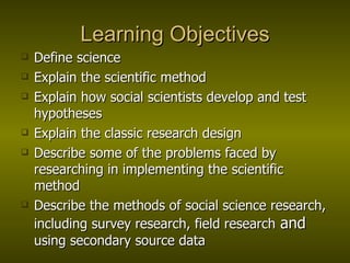 Chapter 2 Social Sciences Andthe Scientific Method | PPT