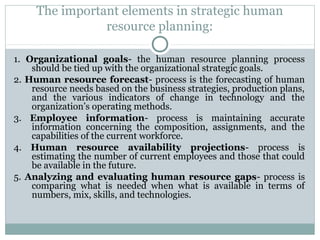 Strategic Human Resource Planning | PPT