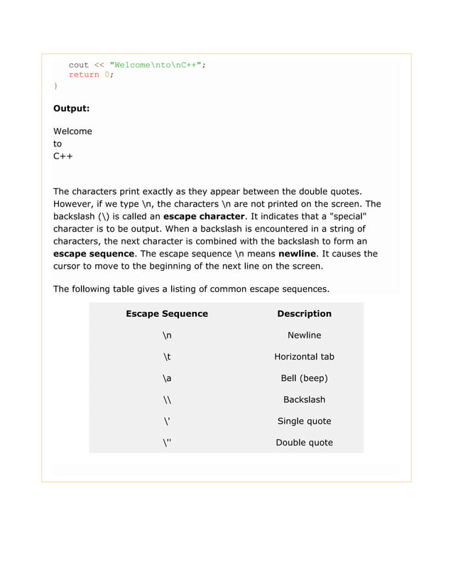 Chapter 2 - Structure of C++ Program