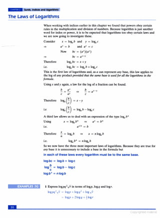 Chapter 2 surds indicies logarithms | PDF