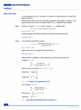 Chapter 2 surds indicies logarithms | PDF