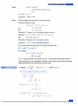 Chapter 2 surds indicies logarithms | PDF