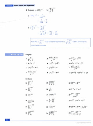 Chapter 2 surds indicies logarithms | PDF