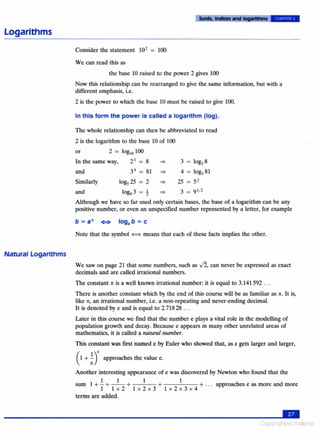 Chapter 2 surds indicies logarithms | PDF