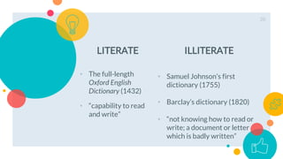 Talking about Literacy | PPT