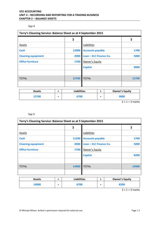 Chapter 2 - Balance Sheets Task A Solutions | PDF