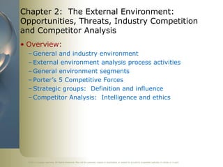 Chapter 2 the external environment- opportunities threats industry ...