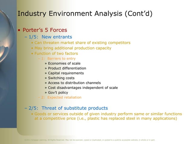 Chapter 2 the external environment- opportunities threats industry ...