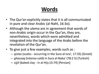 Chapter 2 - The first source of syariah [The Quran] | PPTX