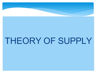 CHAPTER 2-THEORY OF SUPPLY.pptx | Commodities | Economy
