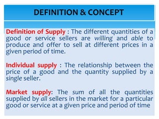 CHAPTER 2-THEORY OF SUPPLY.pptx | Commodities | Economy