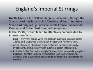 Chapter 2 - The Planting of English America | PPT