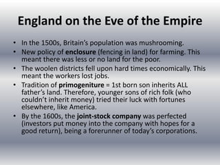 Chapter 2 - The Planting of English America | PPT