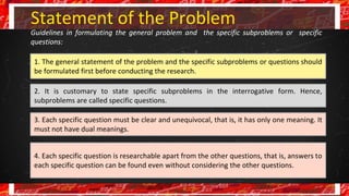 CHAPTER 2 - THE RESEARCH PROBLEM | PPTX | Educational Assessment ...