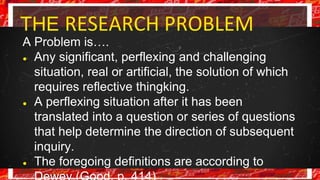 CHAPTER 2 - THE RESEARCH PROBLEM | PPTX | Educational Assessment ...