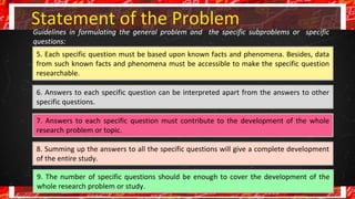 CHAPTER 2 - THE RESEARCH PROBLEM | PPTX | Educational Assessment ...