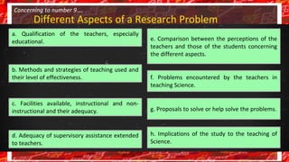 CHAPTER 2 - THE RESEARCH PROBLEM | PPTX | Educational Assessment ...