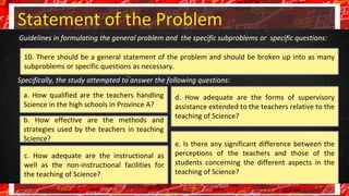 CHAPTER 2 - THE RESEARCH PROBLEM | PPTX | Educational Assessment ...